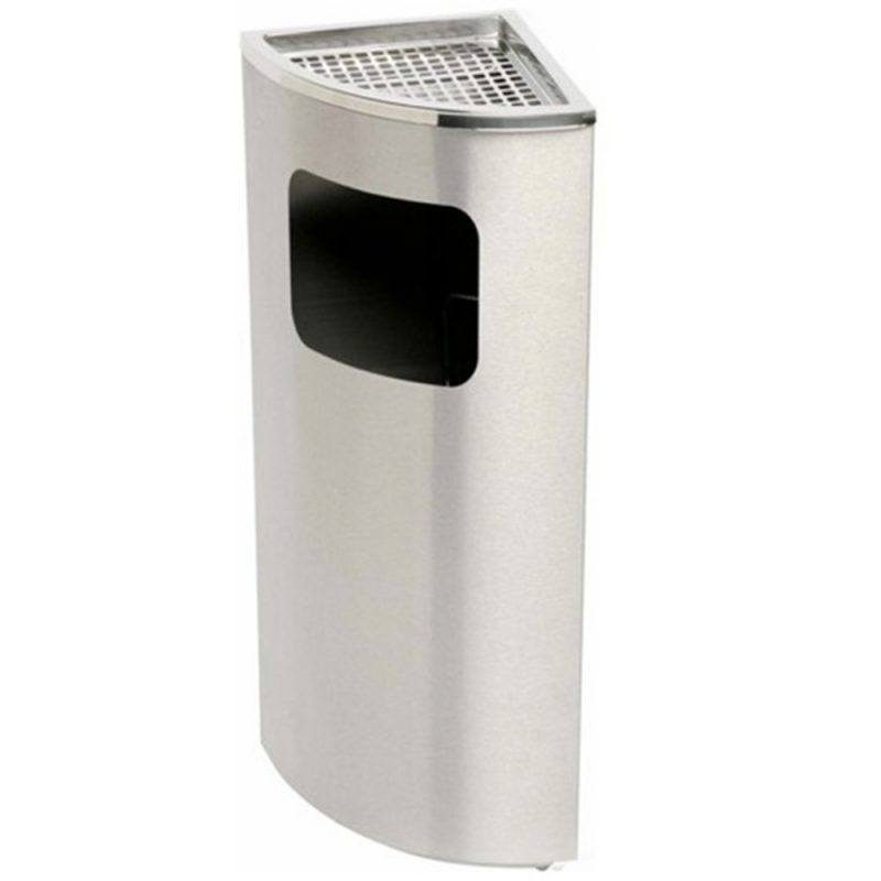 Stainless Steel Corner Bin c/w Ashtray Top - Malaysia Leading Cleaning ...
